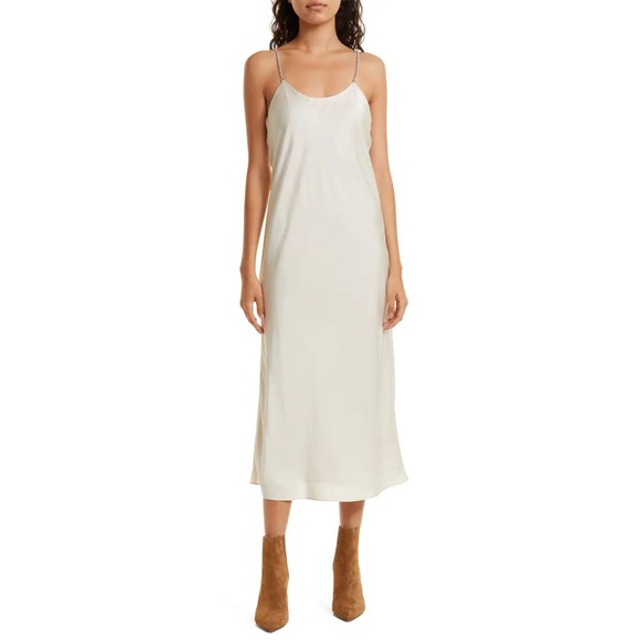 ba&sh | Dresses | Bash Canel Chain Strap Slip Dress In Champagne ...